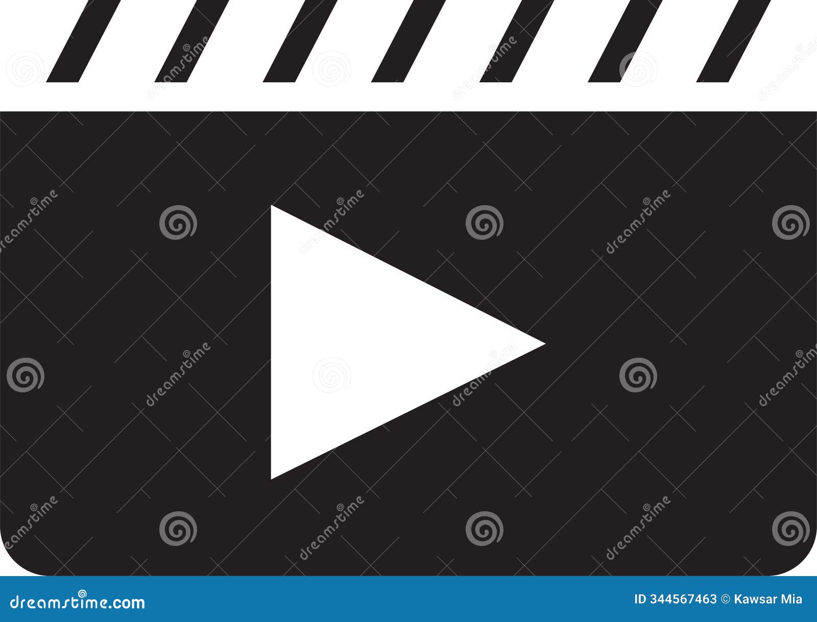 Easy Video Icon Silhouettes Stock Illustration - Illustration of icons ...