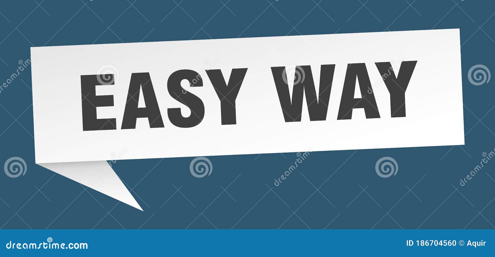 Easy Way Banner. Easy Way Speech Bubble Stock Vector - Illustration of ...