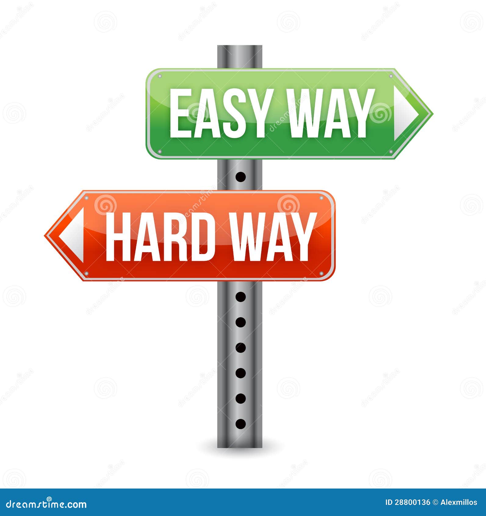 Easy way, hard way stock illustration. Illustration of billboard - 28800136 Easy way, hard way stock illustration. Illustration of billboard - 28800136