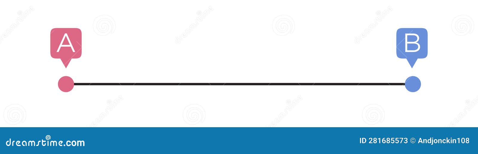 Easy Way from Point a To B Business Metaphor Stock Vector ...