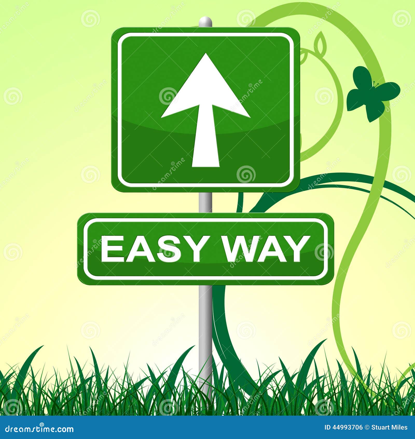 Easy Way Represents Ease Pointing and Display Stock Illustration ...