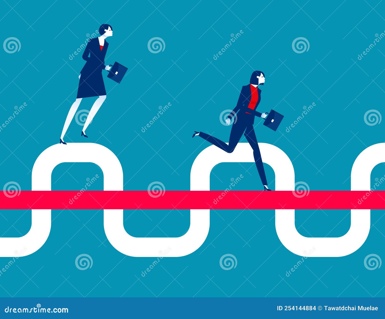 Easy Way To Business Success. Business Aspiration Vector Illustration ...