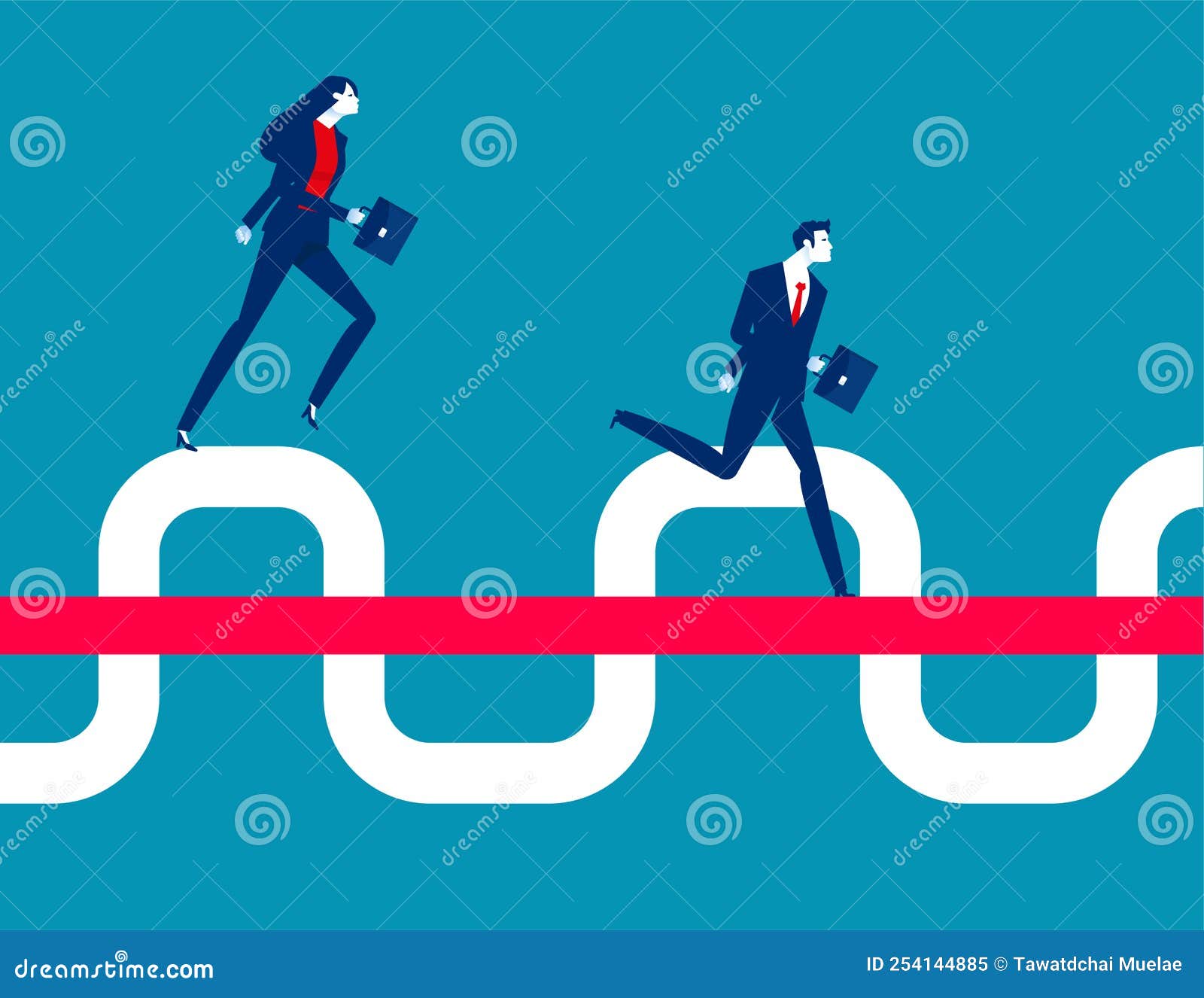 Easy Way To Business Success. Business Aspiration Vector Illustration ...