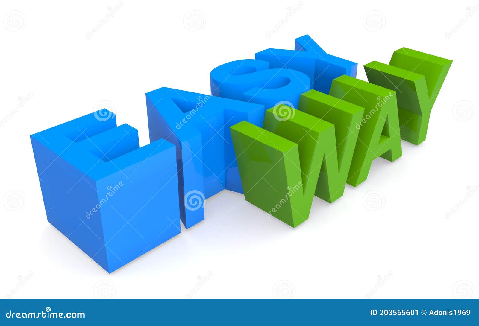 Easy way on white stock illustration. Illustration of easy - 203565601