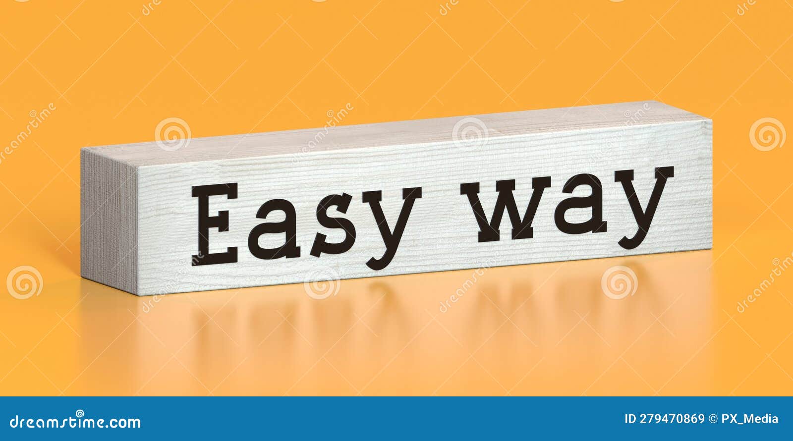 Easy Way - Word on Wooden Block Stock Illustration - Illustration of ...