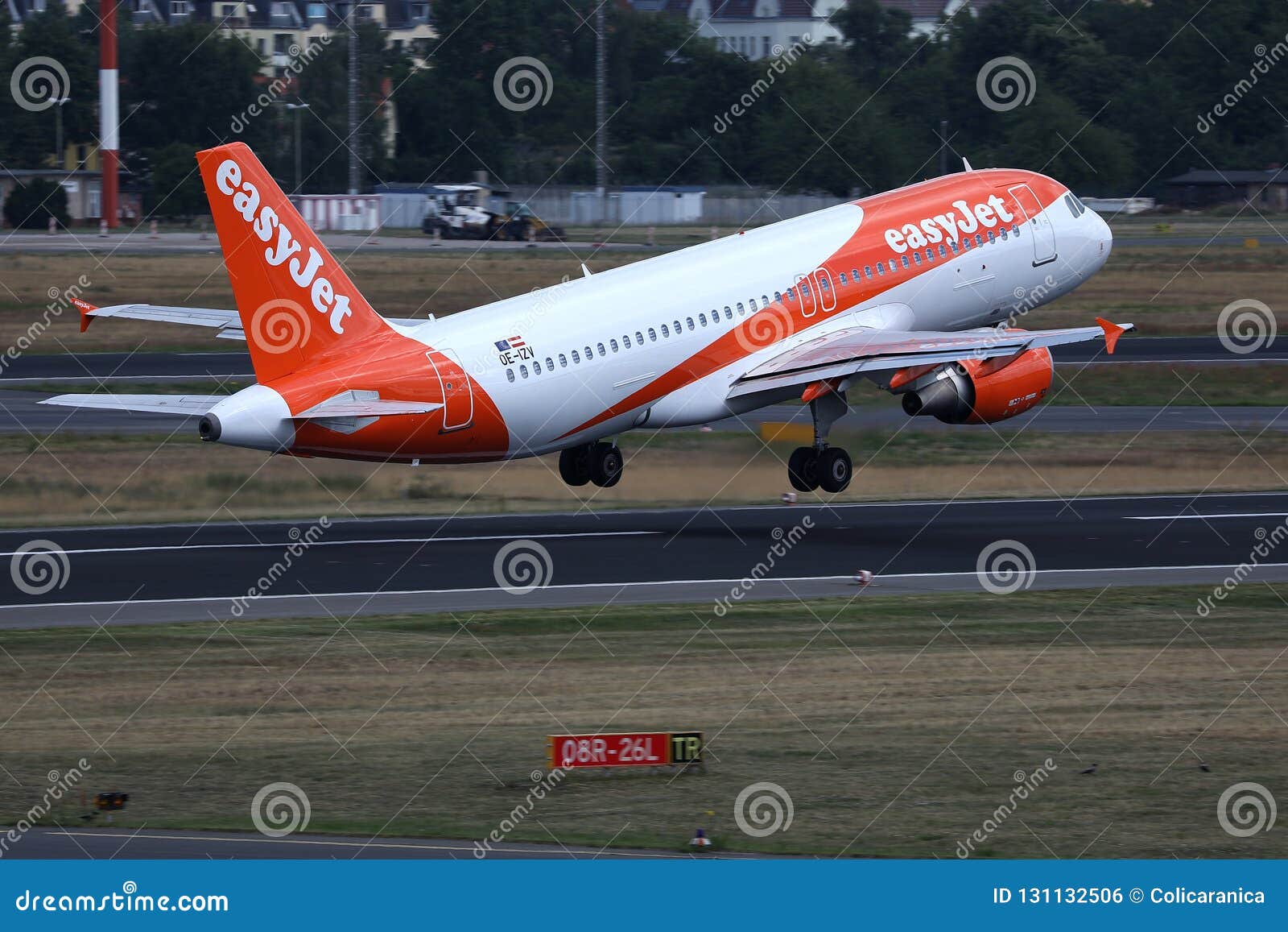 Easyjet plane taking off editorial photo. Image of departs - 131132506