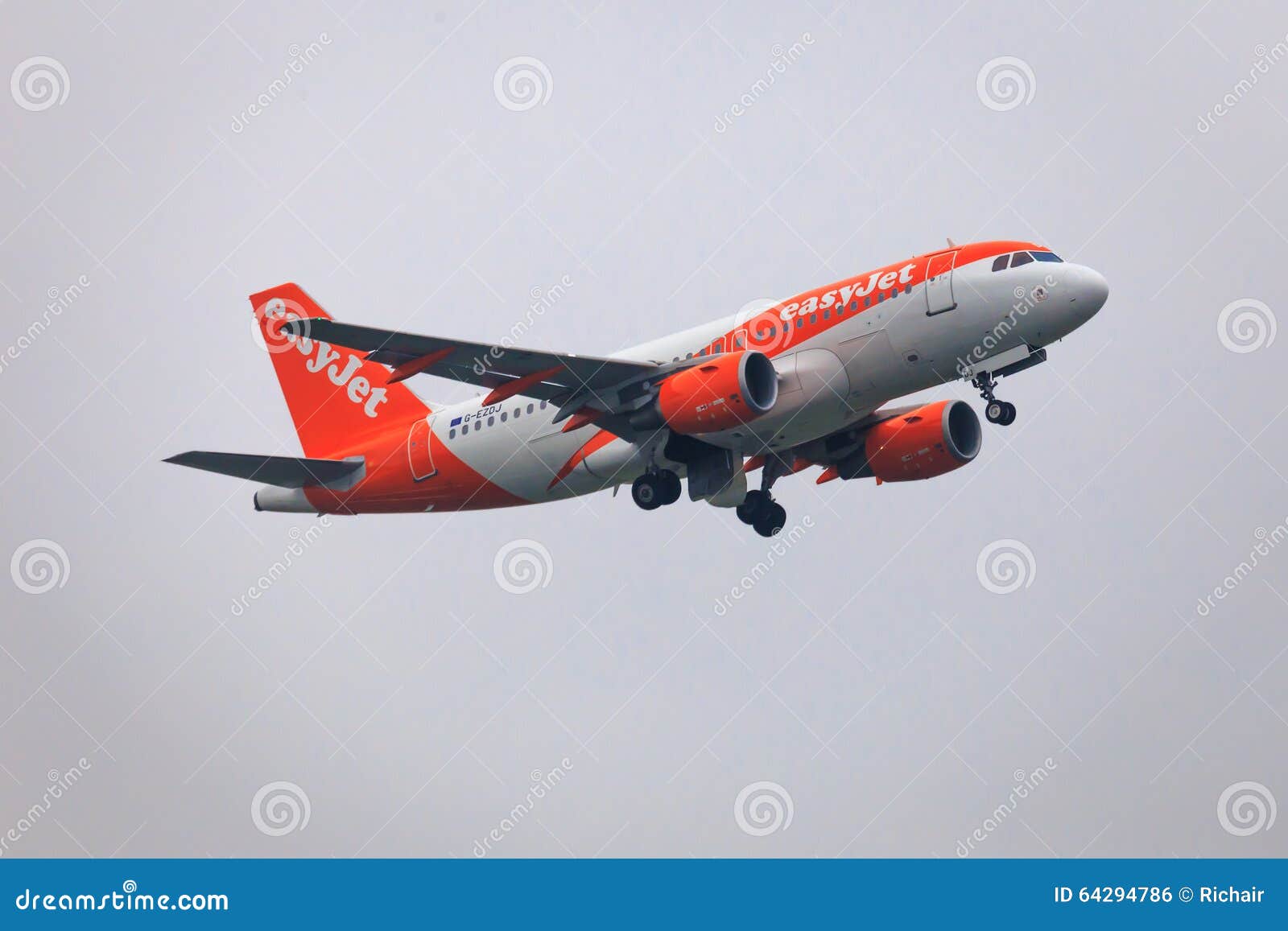 Easyjet new livery editorial photo. Image of airbus, airplane - 64294786