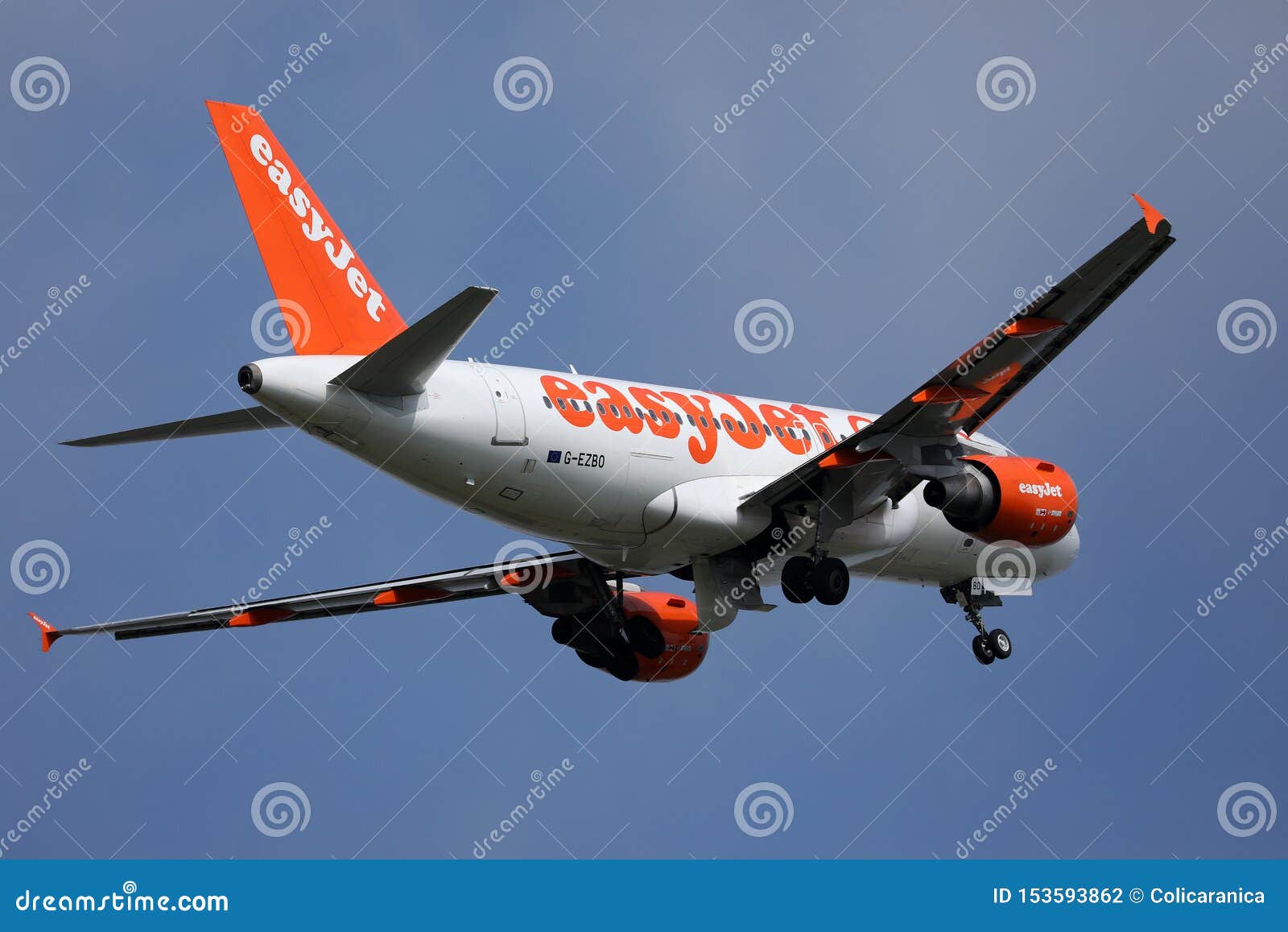Easyjet Plane Landing At Amsterdam Airport, AMS Schiphol Editorial ...