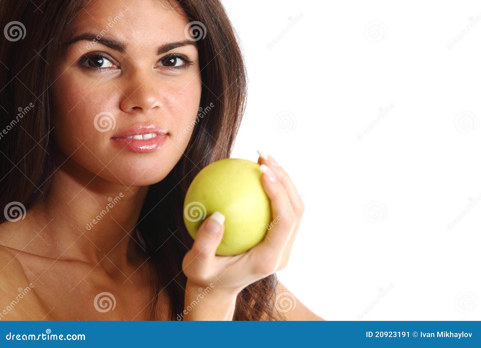 Eat apple stock image. Image of look, energy, diet, hand - 20923191