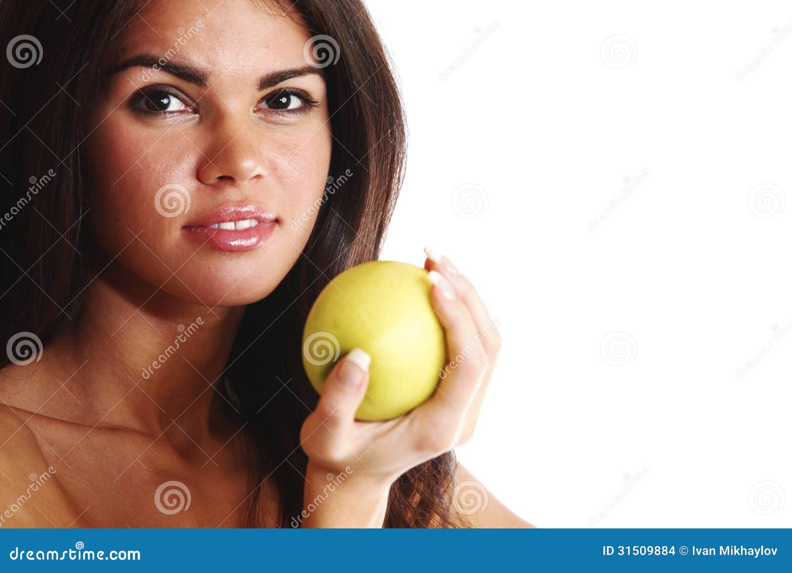 Eat apple stock photo. Image of beauty, cute, caucasian - 31509884