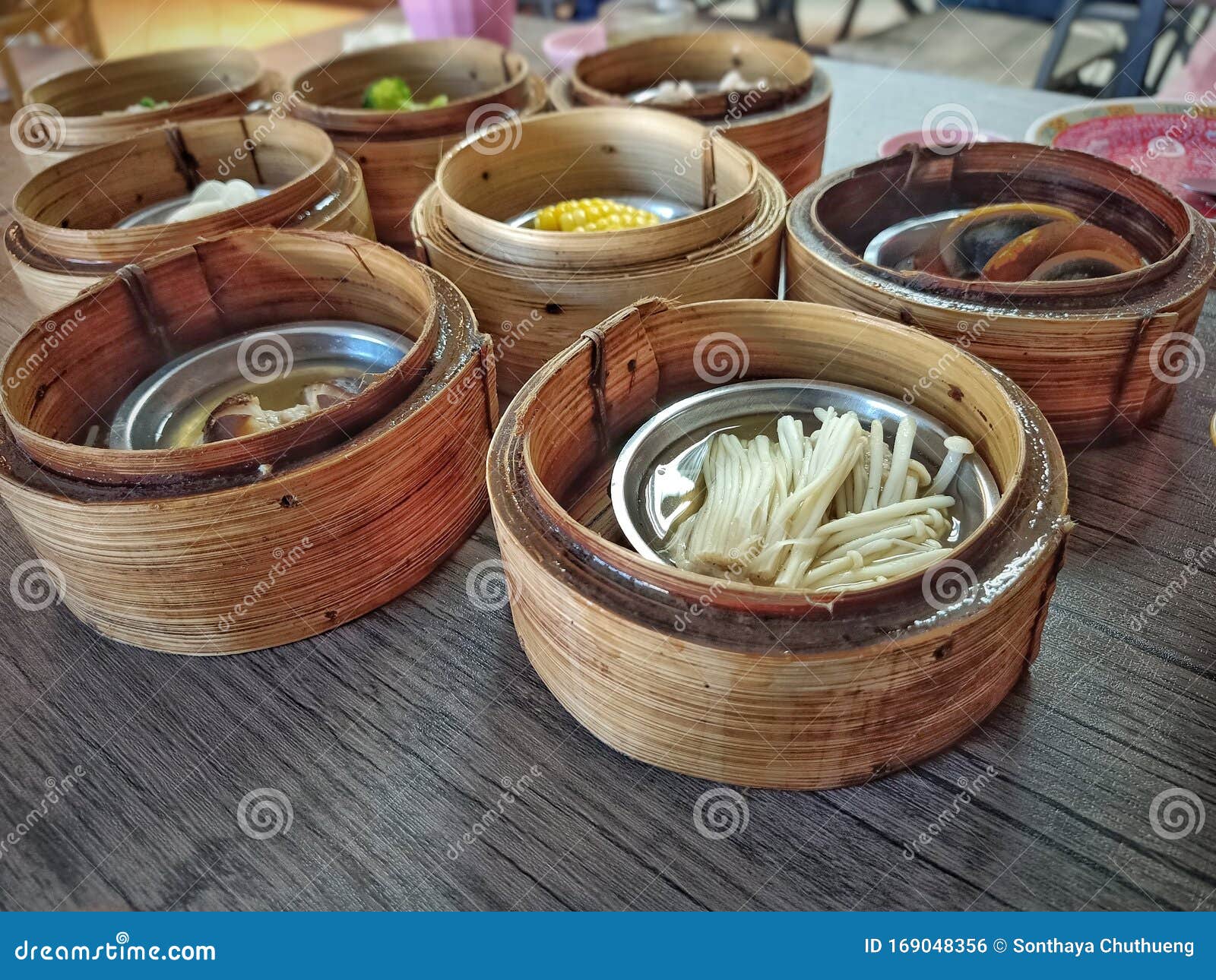 Eat dim sum in the morning stock photo. Image of isolated - 169048356