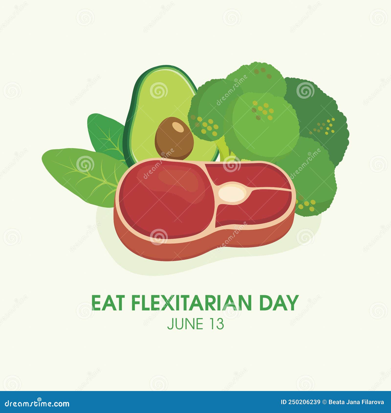Flexitarian Poster, Banner. Vector Illustration On White Background ...