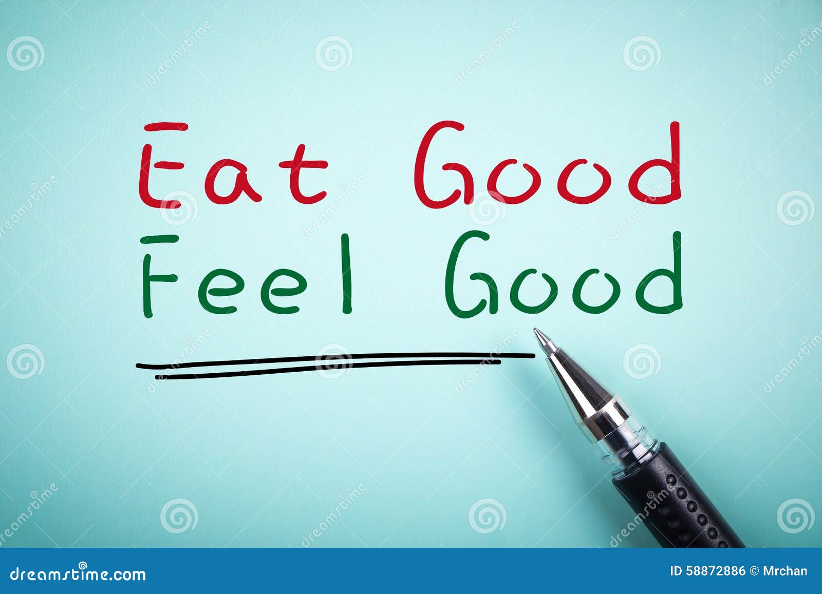 Eat good Feel good stock photo. Image of loss, health - 58872886
