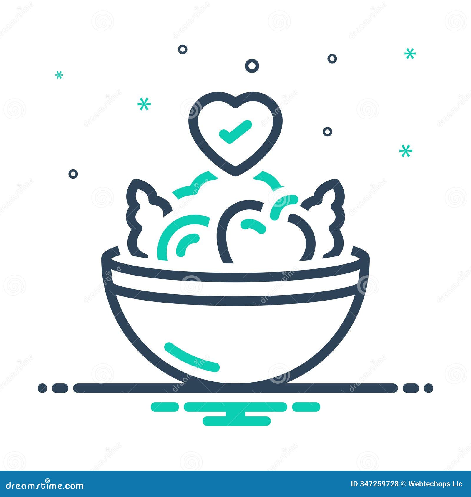 Mix Icon for Eat Healthy, Eat and Diet Stock Vector - Illustration of ...