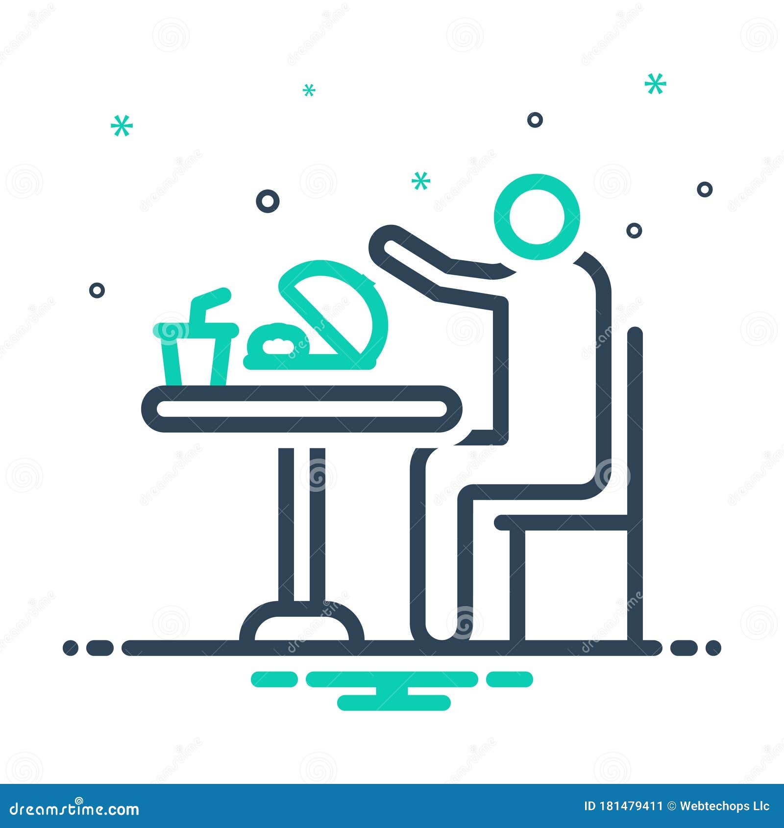 Mix Icon for Eat, Consume and Swallow Stock Vector - Illustration of ...