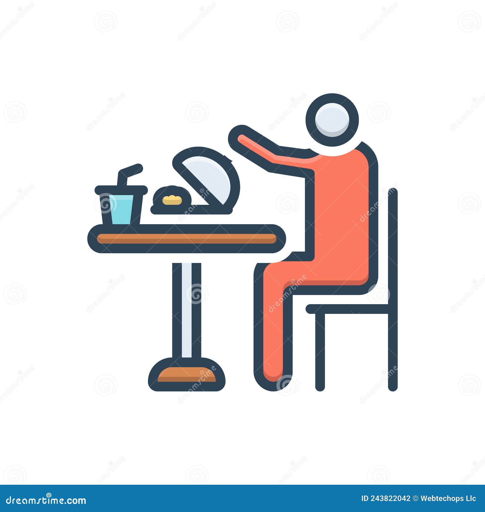 Color Illustration Icon for Eat, Consume and Swallow Stock Illustration ...