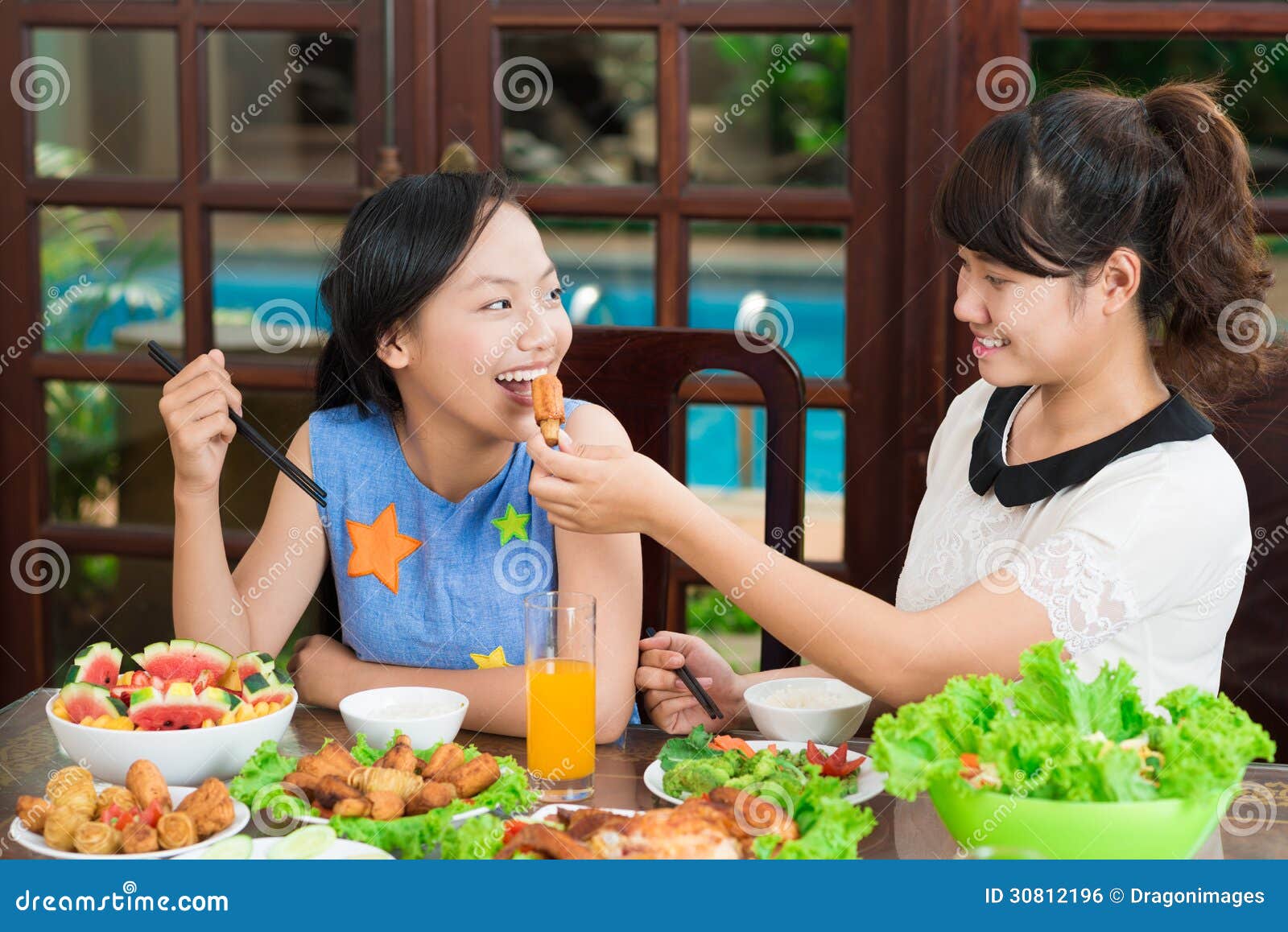 Eat it! stock photo. Image of inside, giving, happy, female - 30812196