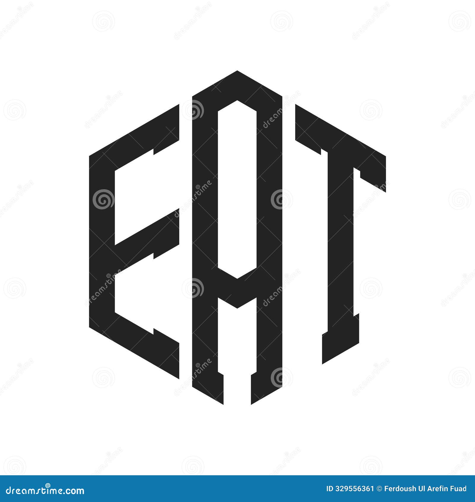 EAT Logo Design. Initial Letter EAT Monogram Logo Using Hexagon Shape ...