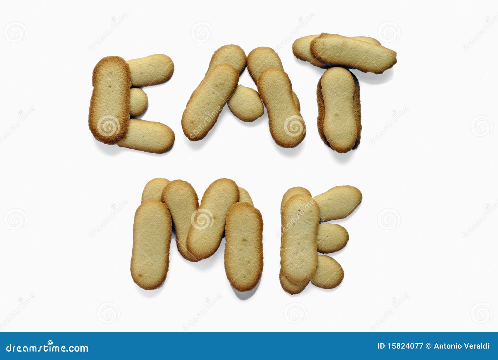 Eat me stock image. Image of font, idea, cakes, crumbles - 15824077