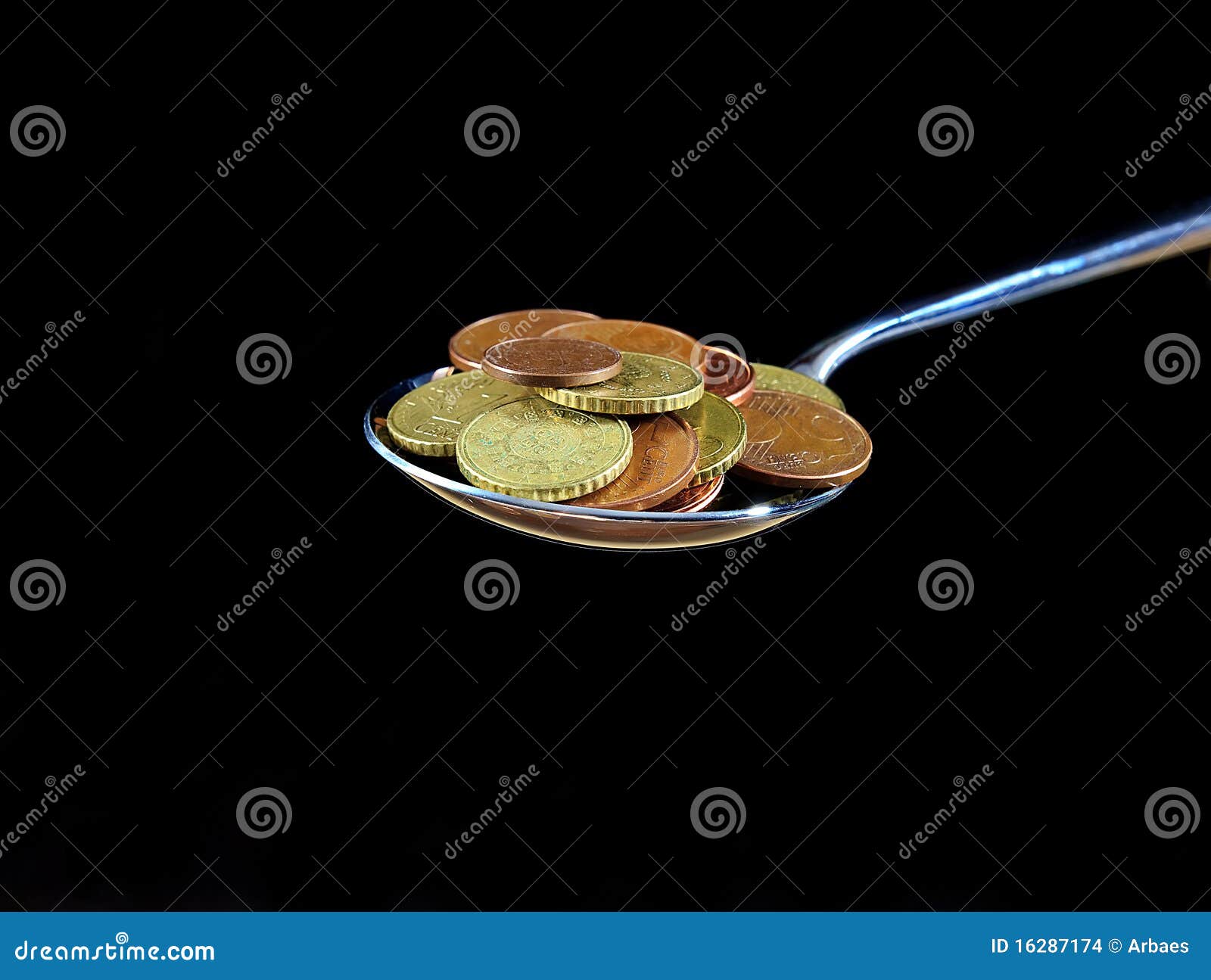 Eat money stock photo. Image of pile, tablespoon, investing - 16287174