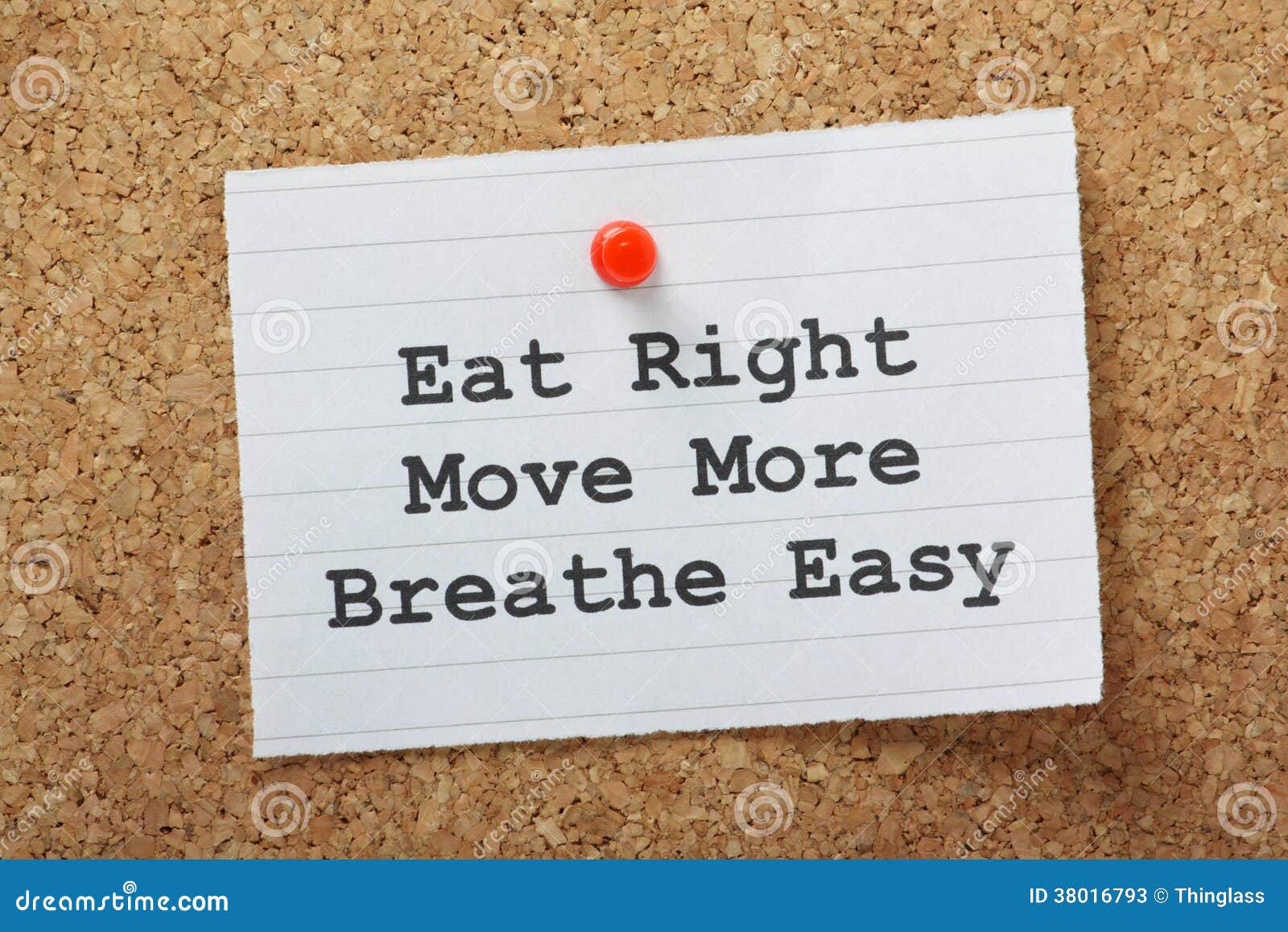 Eat Right, Move More, Breathe Easy Stock Image - Image of message ...