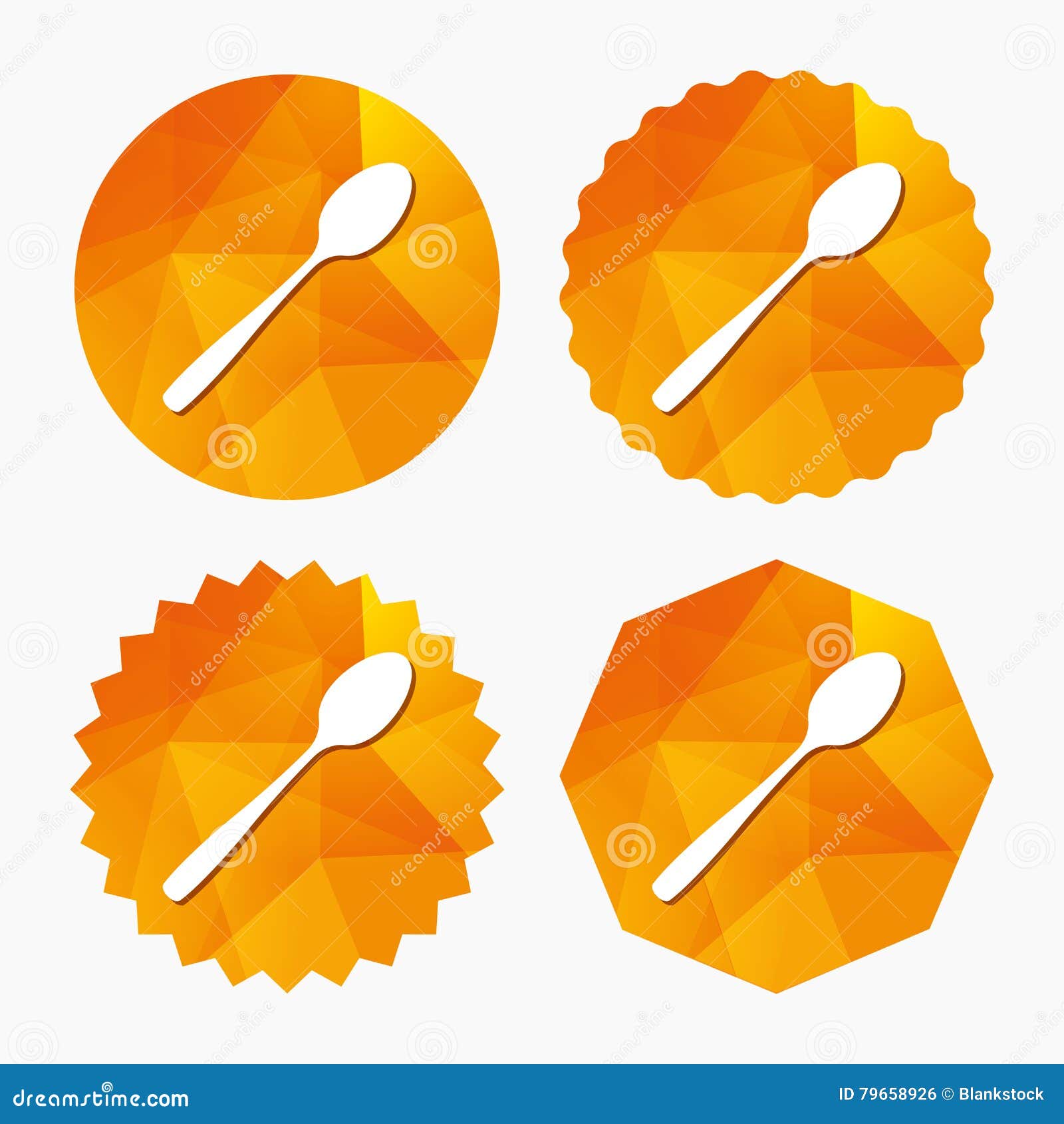 Eat Sign Icon. Cutlery Symbol. Diagonal Teaspoon. Stock Vector ...