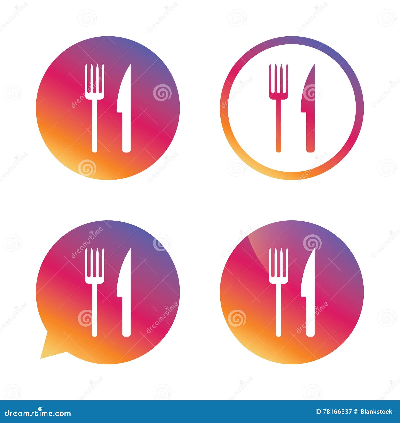 Eat Sign Icon. Cutlery Symbol. Fork and Knife Stock Vector ...