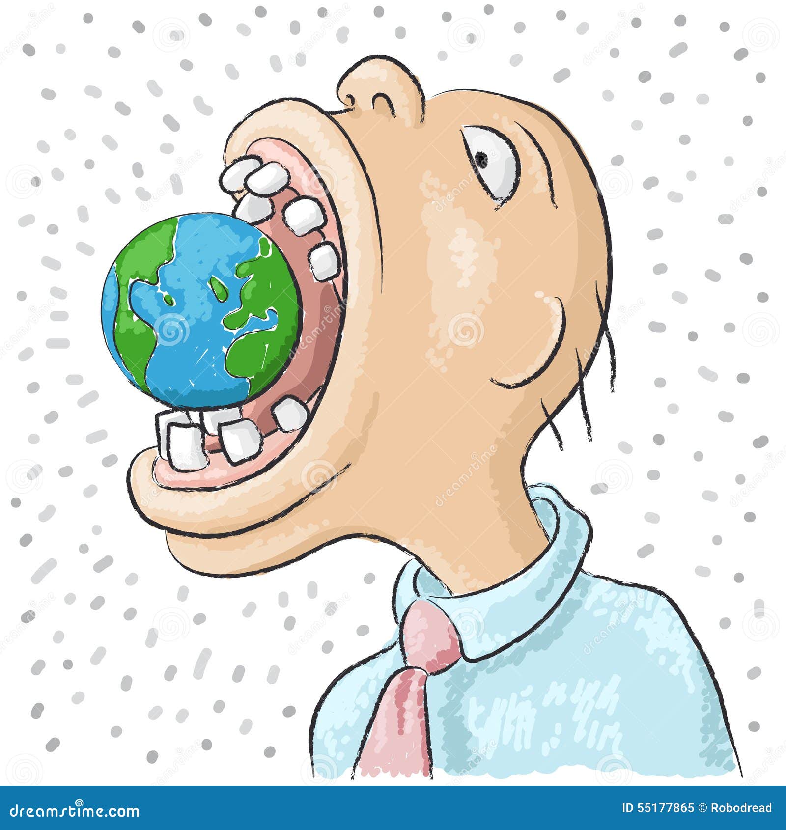 Eat the world stock vector. Illustration of character - 55177865