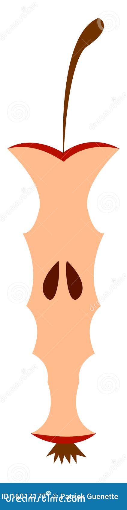 Eaten Apple, Illustration, Vector Stock Vector - Illustration of ...