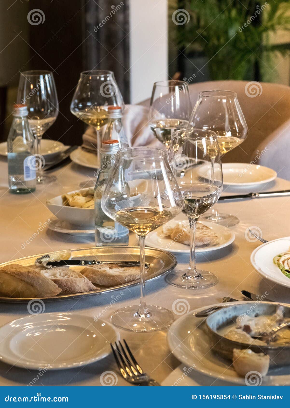 Leftovers on the Table in the Restaurant. Stock Photo - Image of drink ...