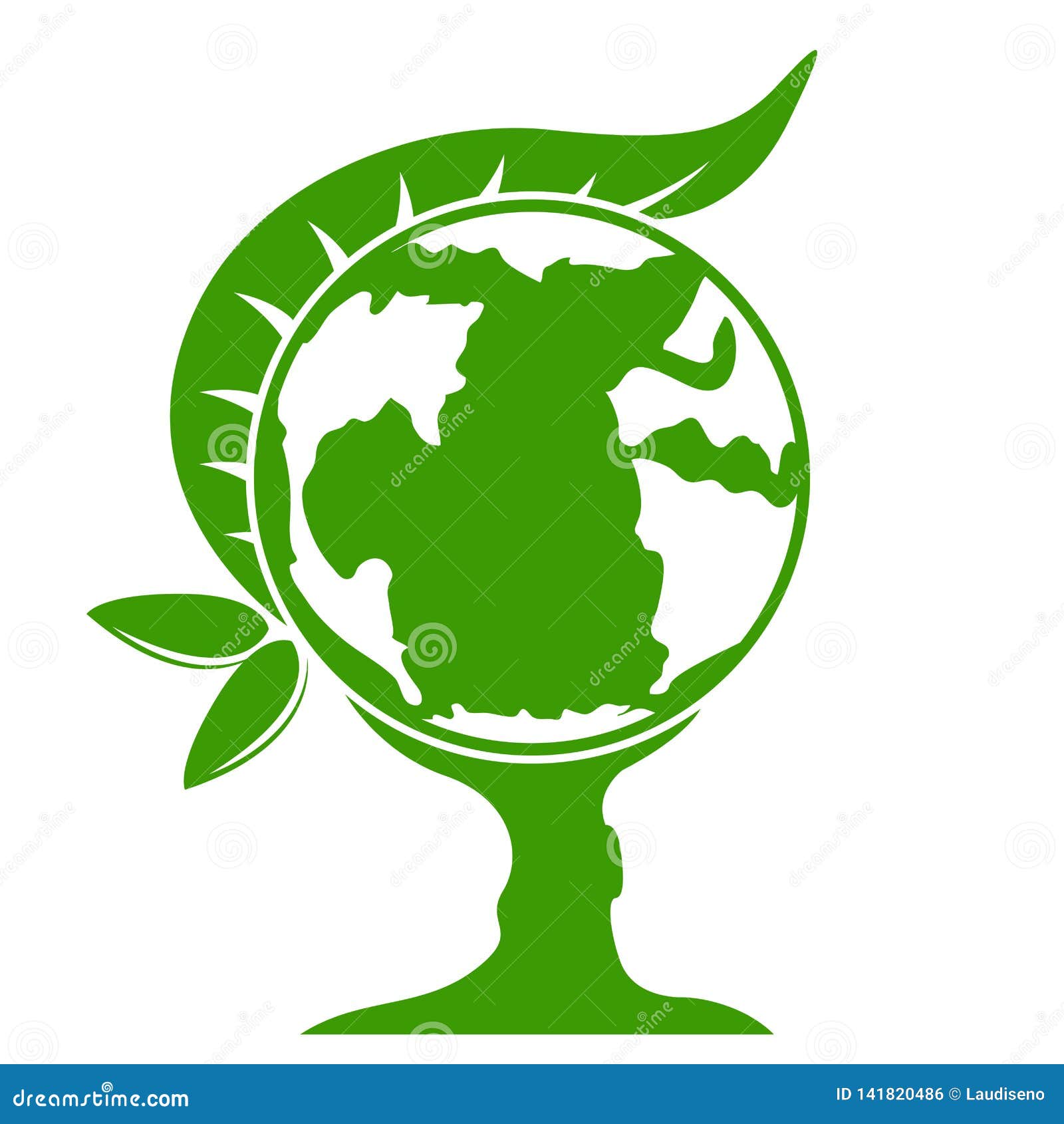 Eath planet icon in a tree stock vector. Illustration of alternative ...