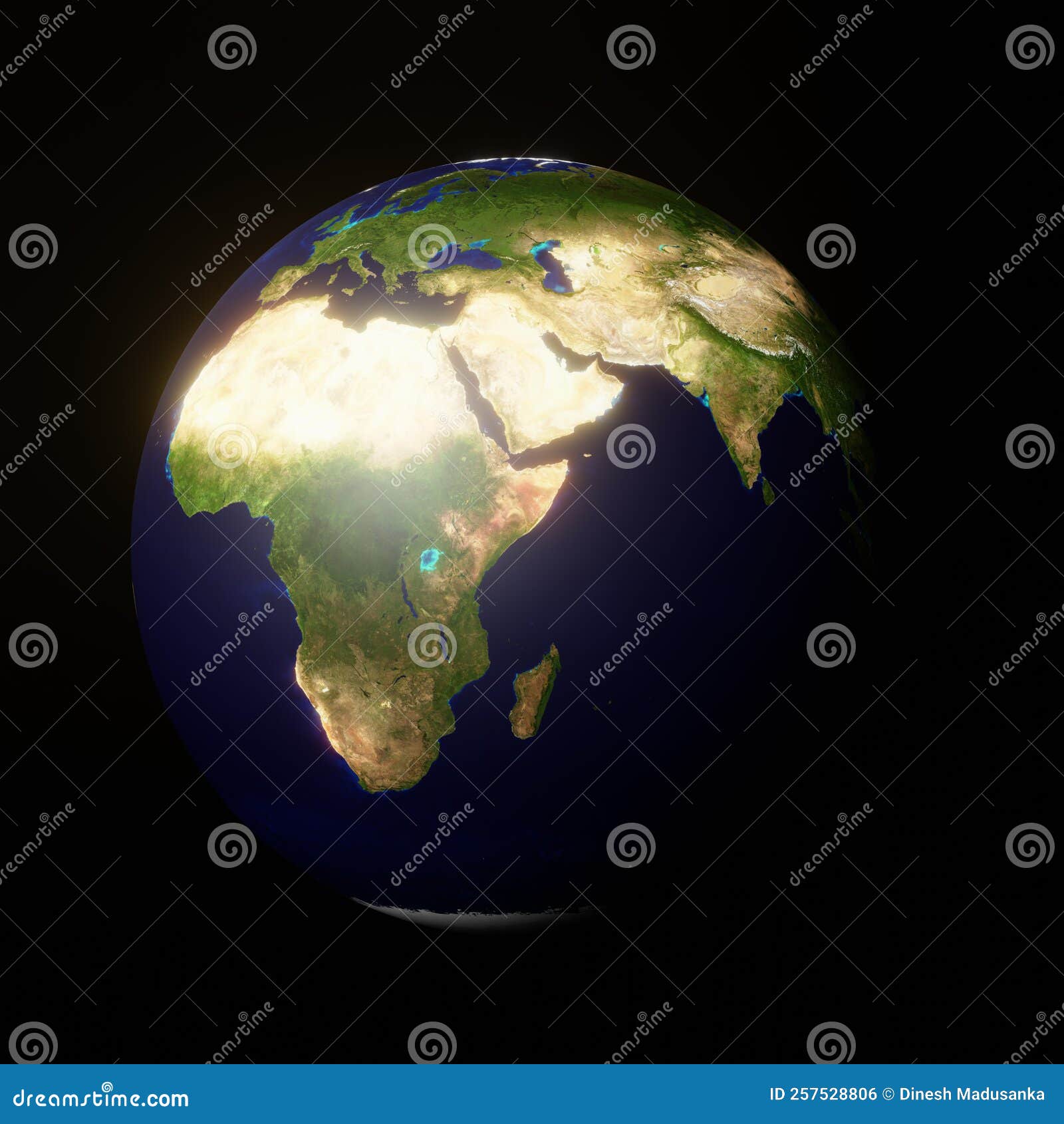 Eath Satellite Map View 3d Image Stock Illustration - Illustration of ...