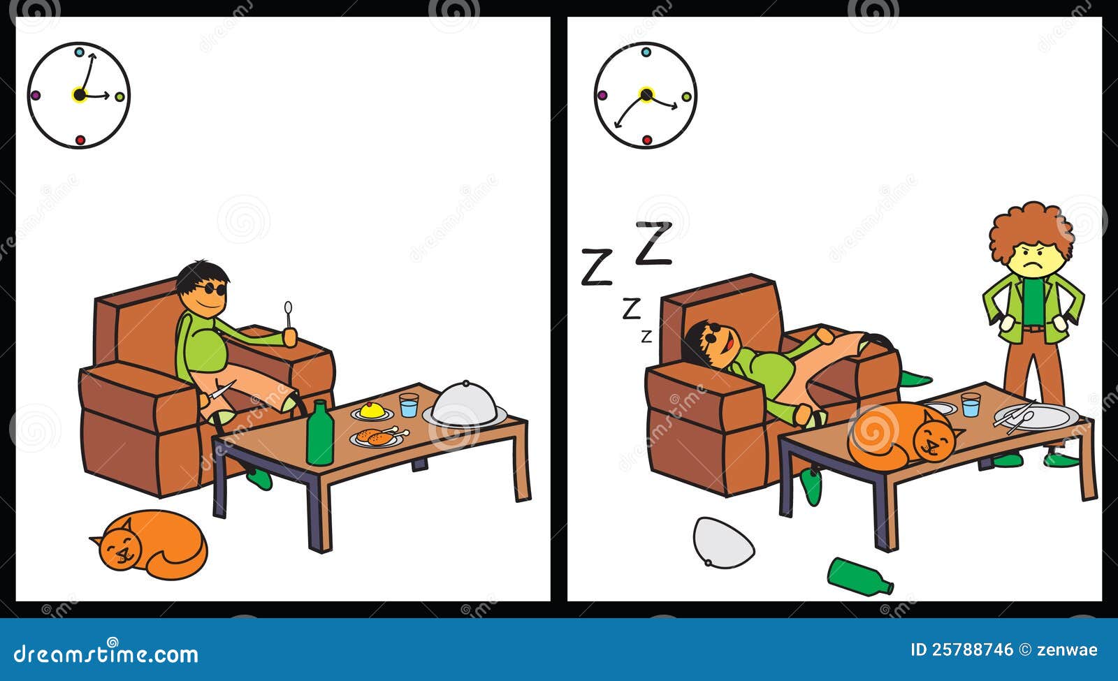 After Eating stock vector. Illustration of food, breakfast - 25788746