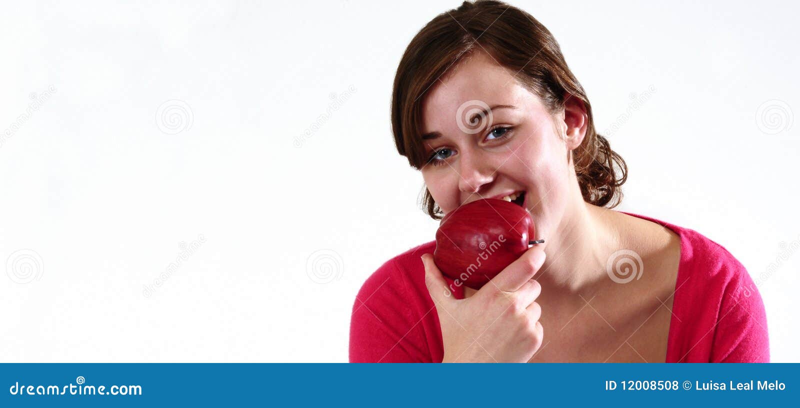 Eating apple stock photo. Image of female, tasting, healthy - 12008508