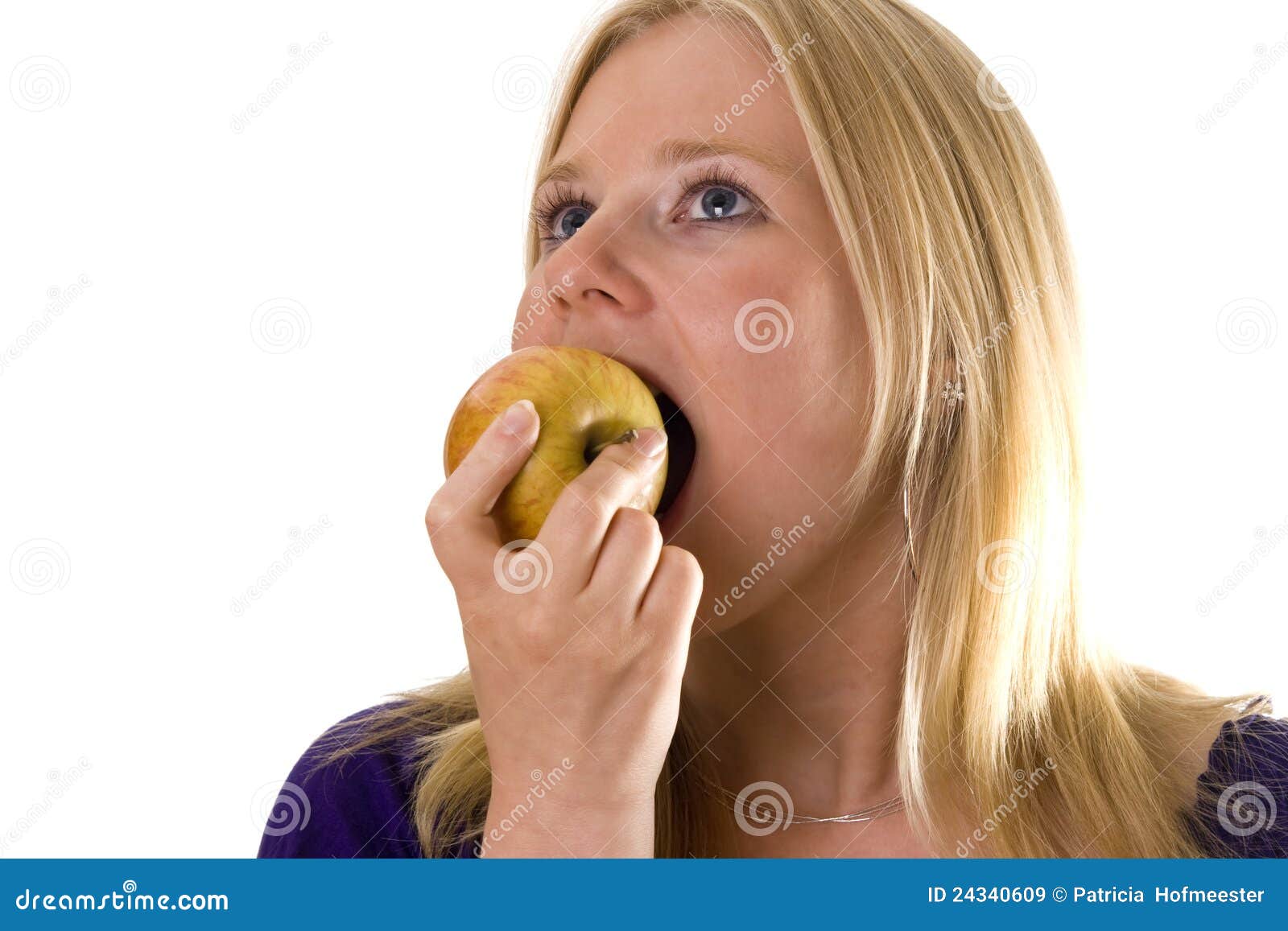 Eating an apple stock image. Image of health, happy, fresh - 24340609