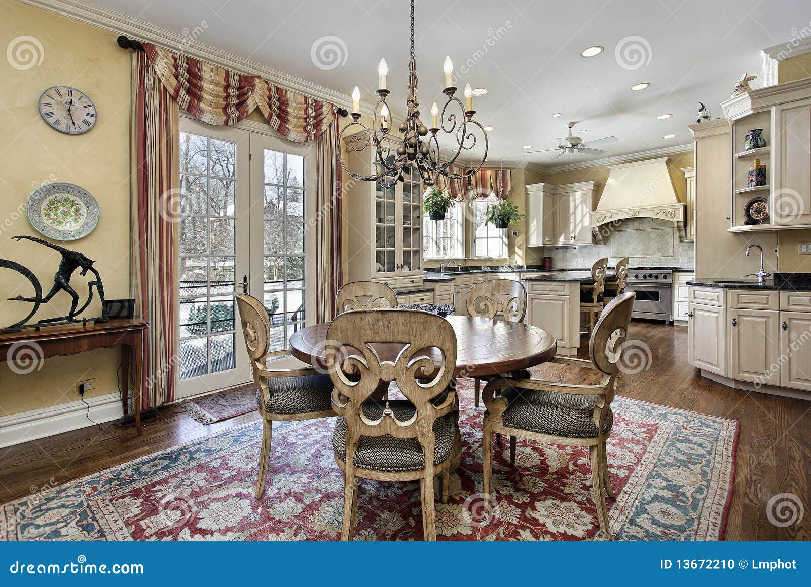 Eating Area of Luxury Kitchen Stock Photo - Image of real, luxury: 13672210