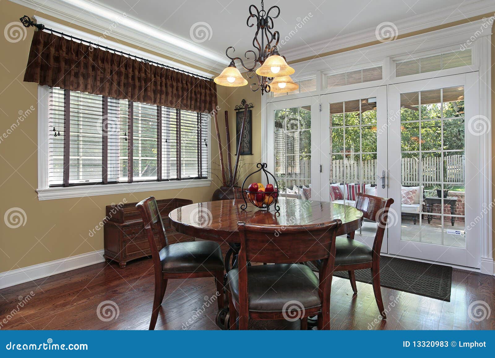 Eating Area with Porch View Stock Image - Image of estate, granite ...