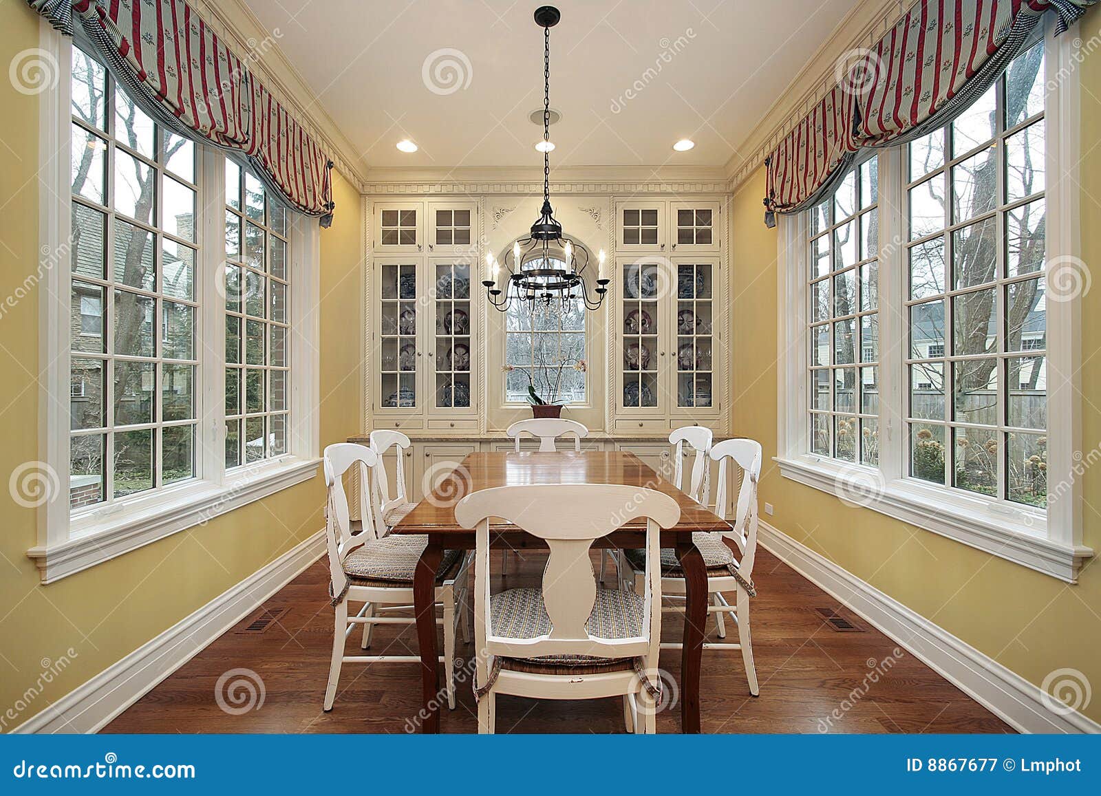 Eating area with windows stock image. Image of suburb - 8867677