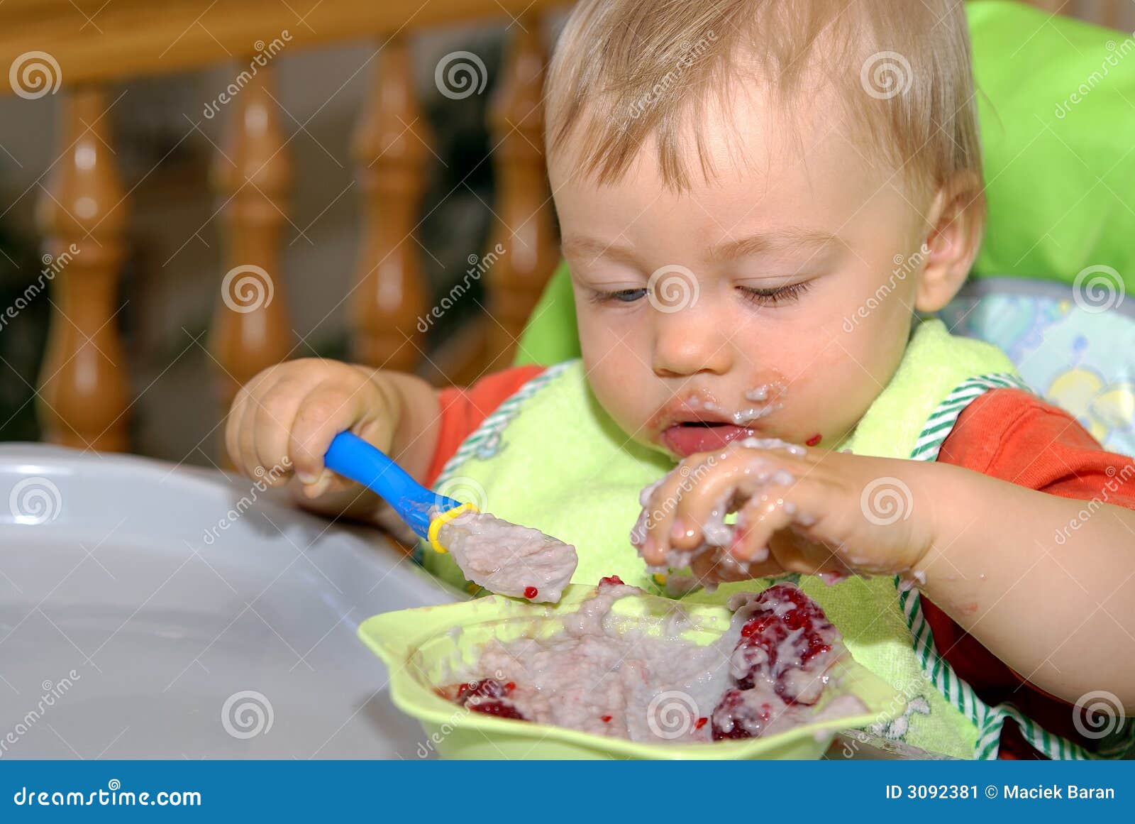 Eating baby stock image. Image of care, precious, newborn - 3092381