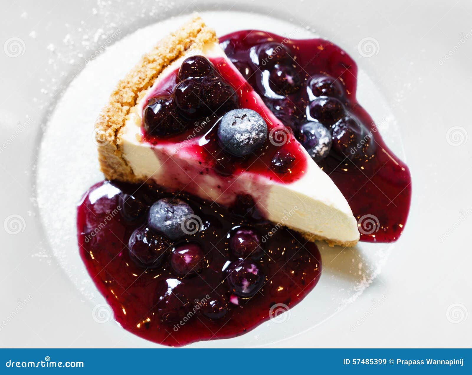 Eating Blue Berry Cheese Cake Stock Image - Image of cream, tasty: 57485399
