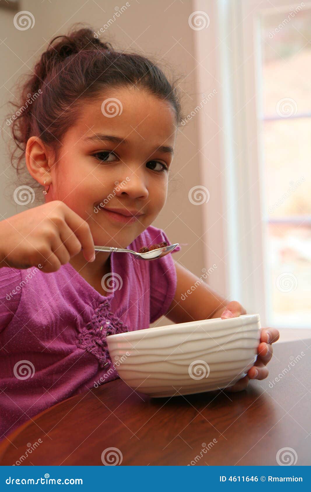 Eating Breakfast stock photo. Image of eating, white, kitchen - 4611646