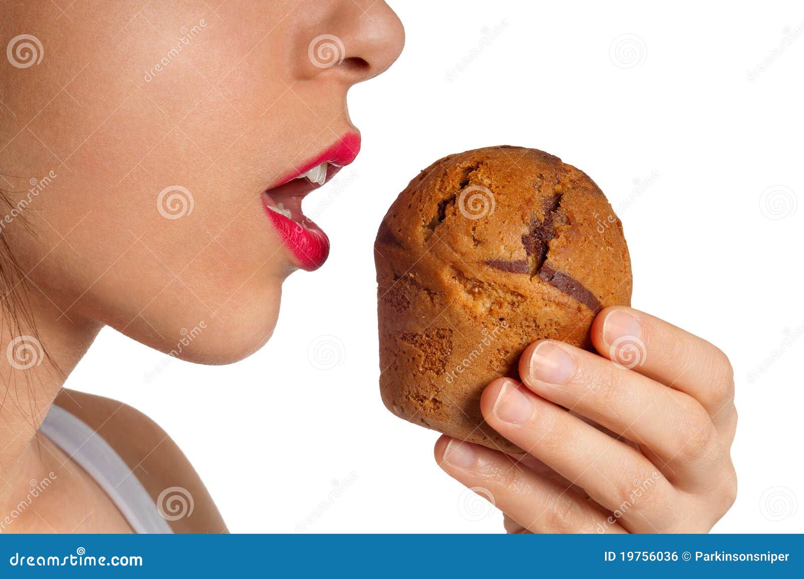 Eating Cake Isolated stock photo. Image of copyspace - 19756036