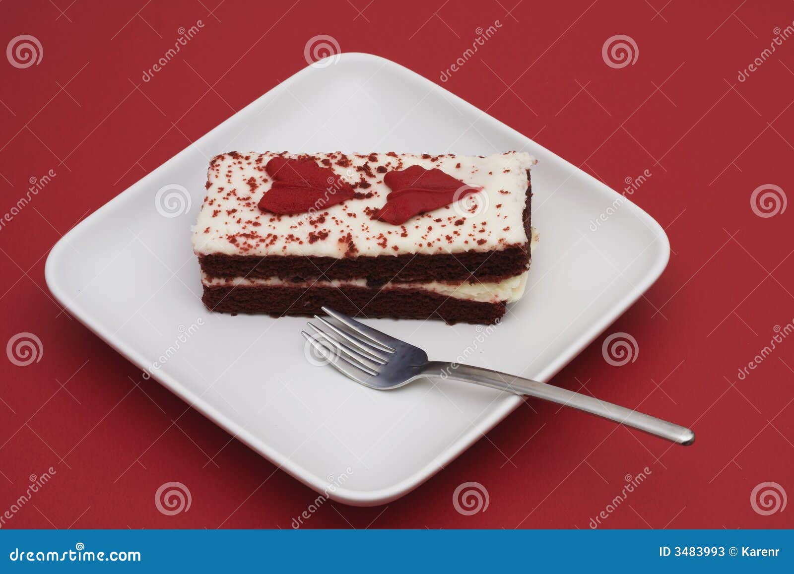 Eating Cake stock image. Image of square, dessert, fork - 3483993