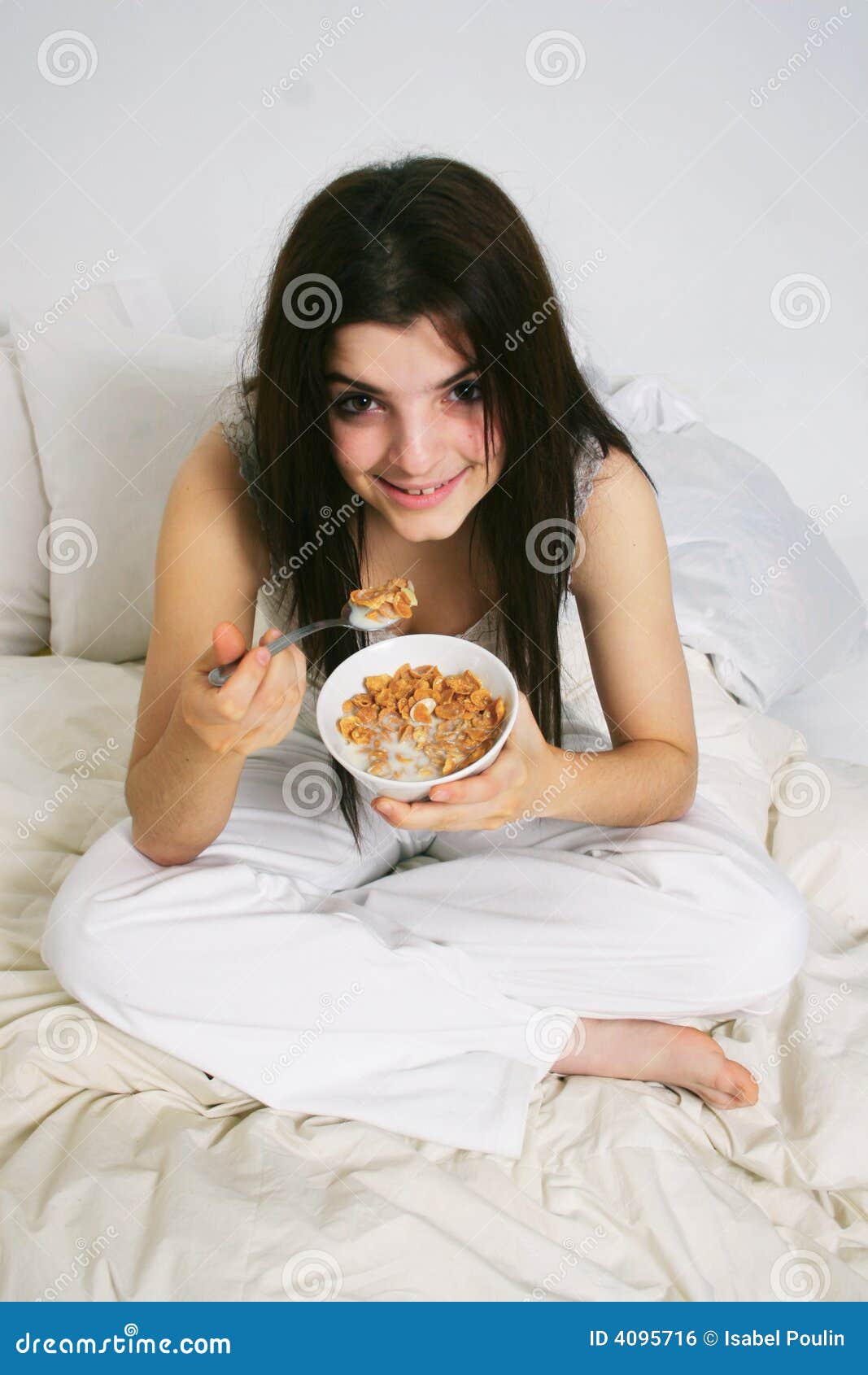 Eating cereal stock photo. Image of interior, room, home - 4095716