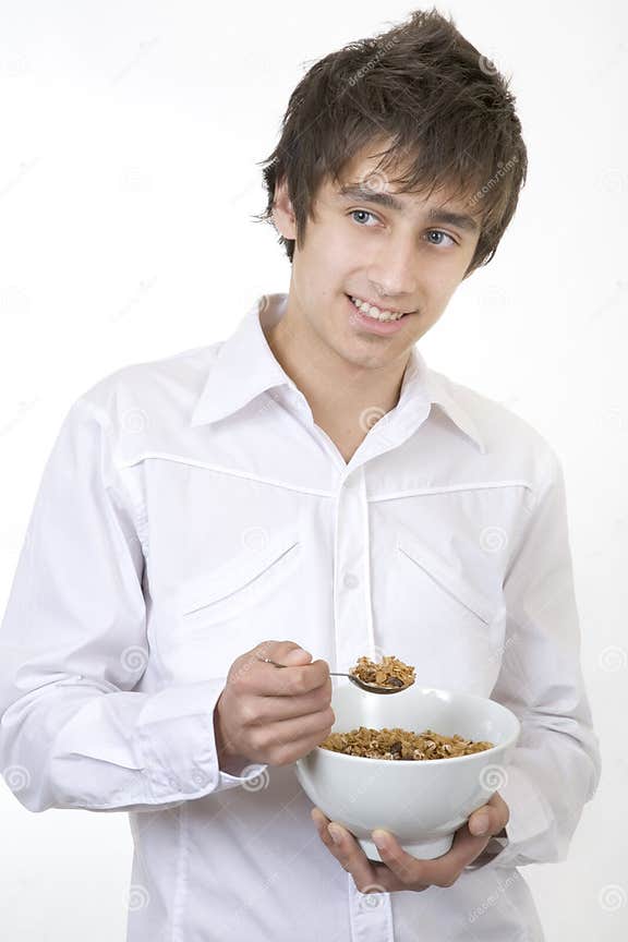 Eating cereals stock photo. Image of diet, caucasian, hungry - 920954
