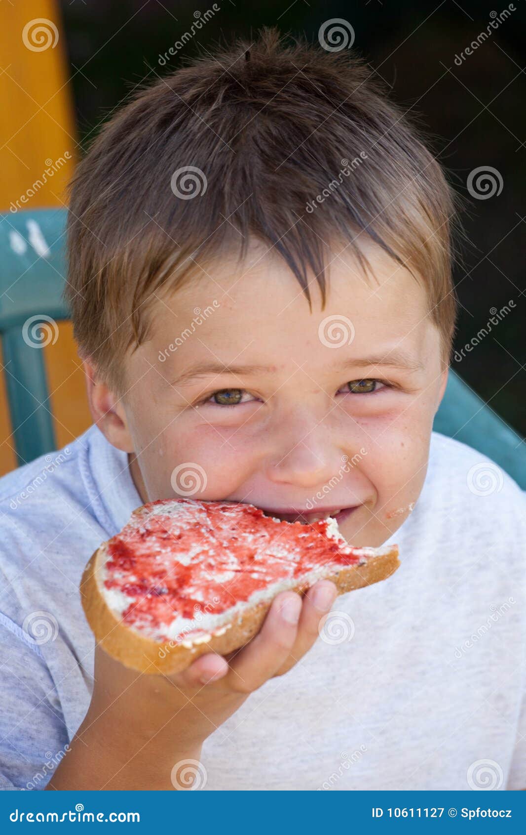 An eating child stock image. Image of headshot, hair - 10611127