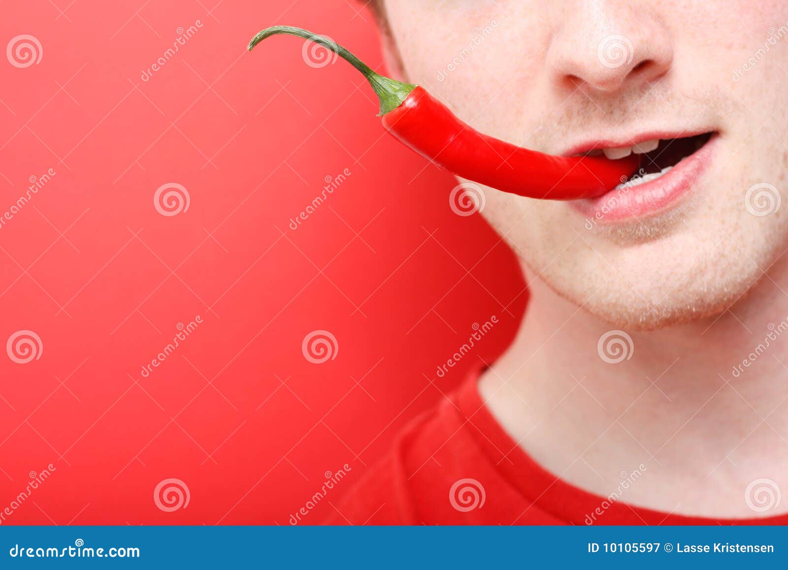 Eating chili pepper stock image. Image of eating, pepper - 10105597