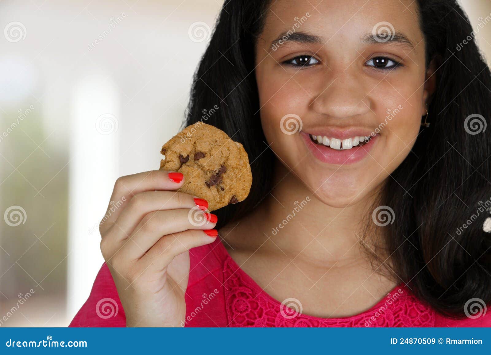 Eating Cookie stock image. Image of stylish, chocolate - 24870509