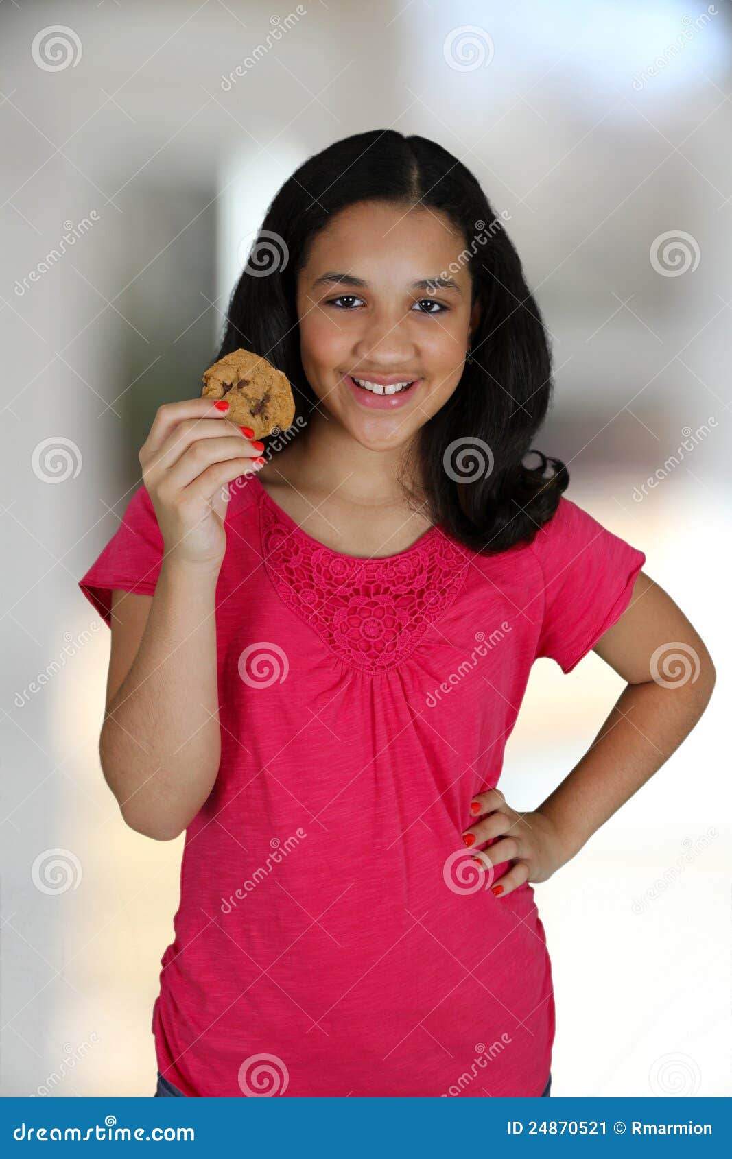 Eating Cookie stock image. Image of cookie, portrait - 24870521