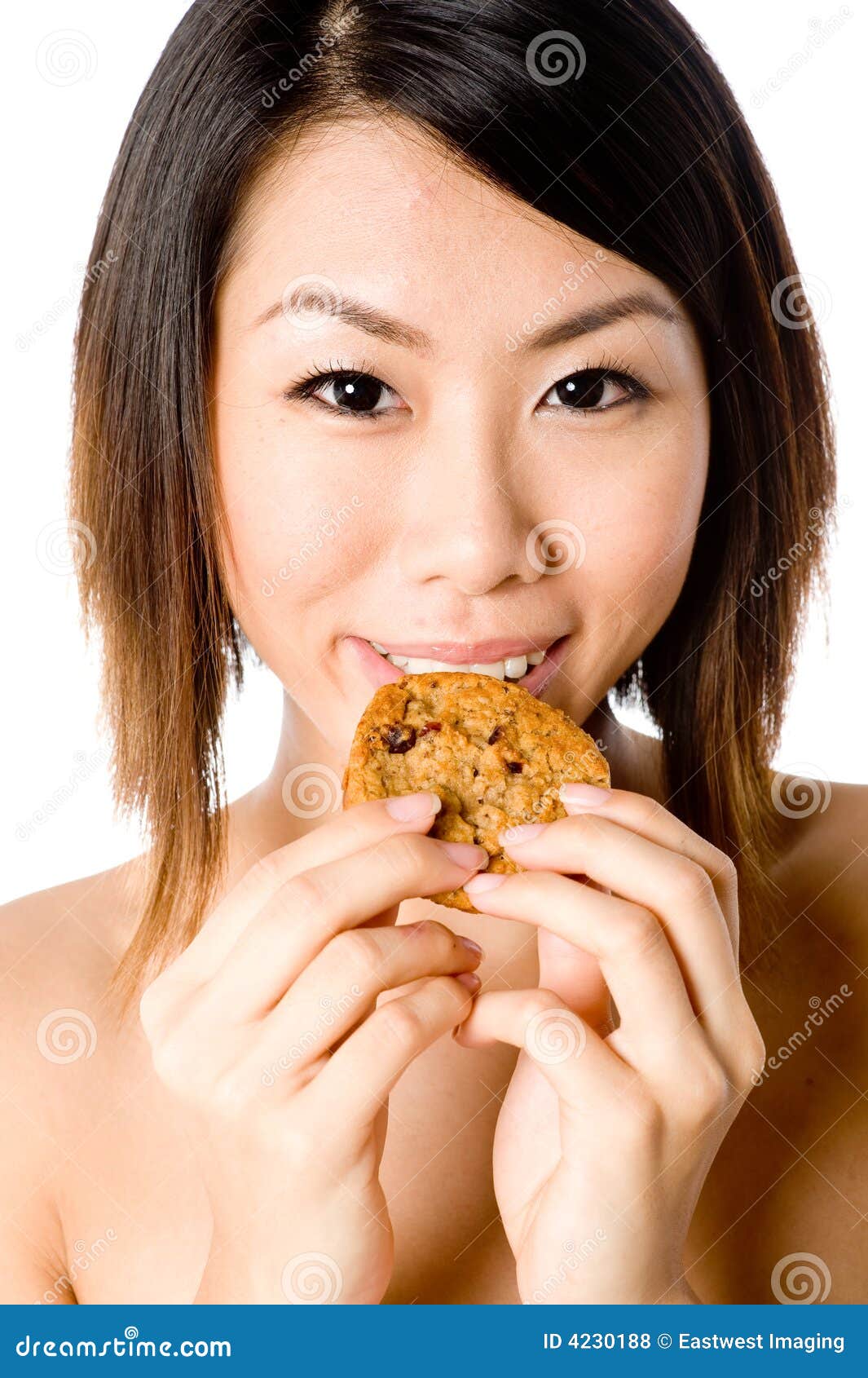 Eating Cookie stock photo. Image of treat, white, snack - 4230188